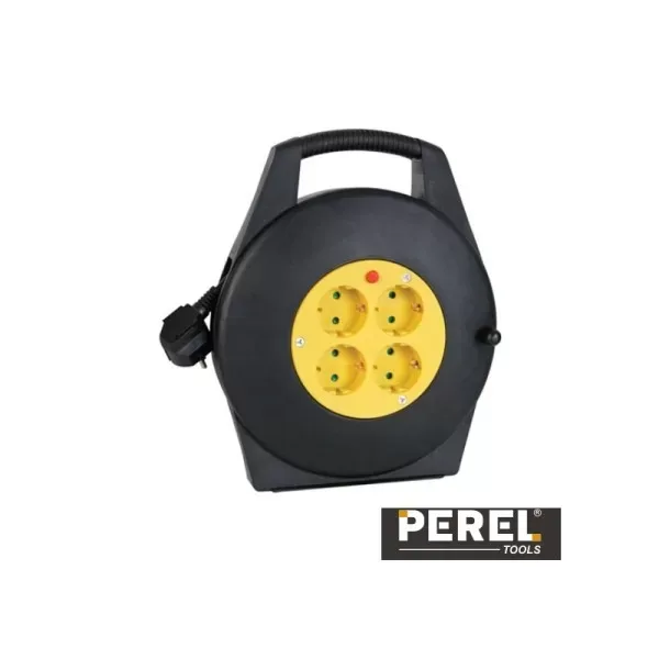 Extensão Eléctrica Rolo - 4 Vias / 10MT / Profissional - PEREL - ProVni